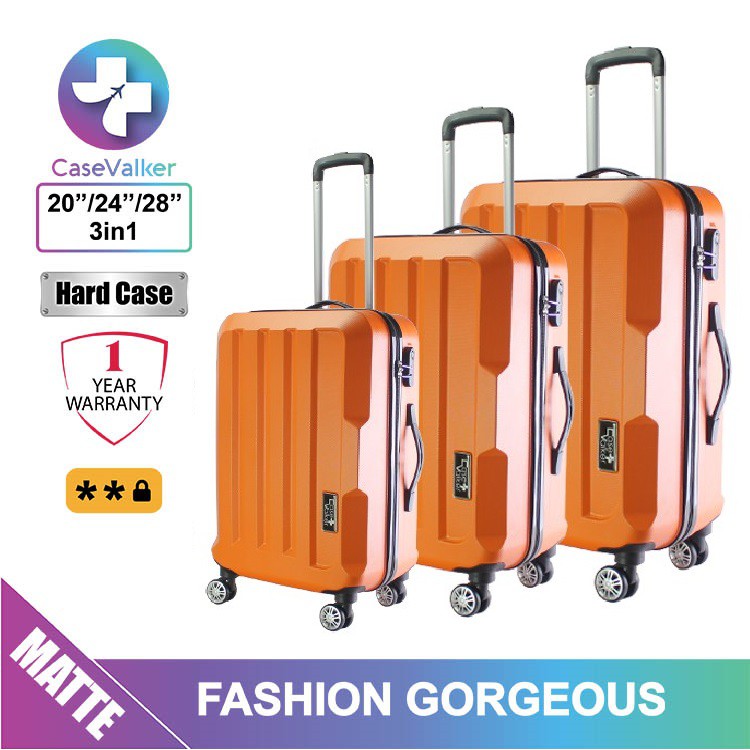 Case Valker Fashion Gorgeous ABS Hard Case 3 in 1 Luggage Bag Set (28 ...