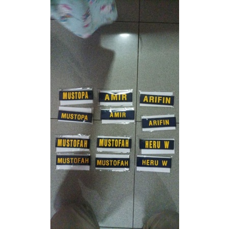 Custom nametag unit name rubber patch TNI POLRI ELECTION SCOUT BANSER POLPP SECURITY YOUTH ...