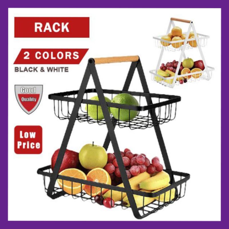 Rak Bawang2 Tingkat/ Portable 2 Tier Rack/ Rak Buah/Onion Rack/Fruit ...