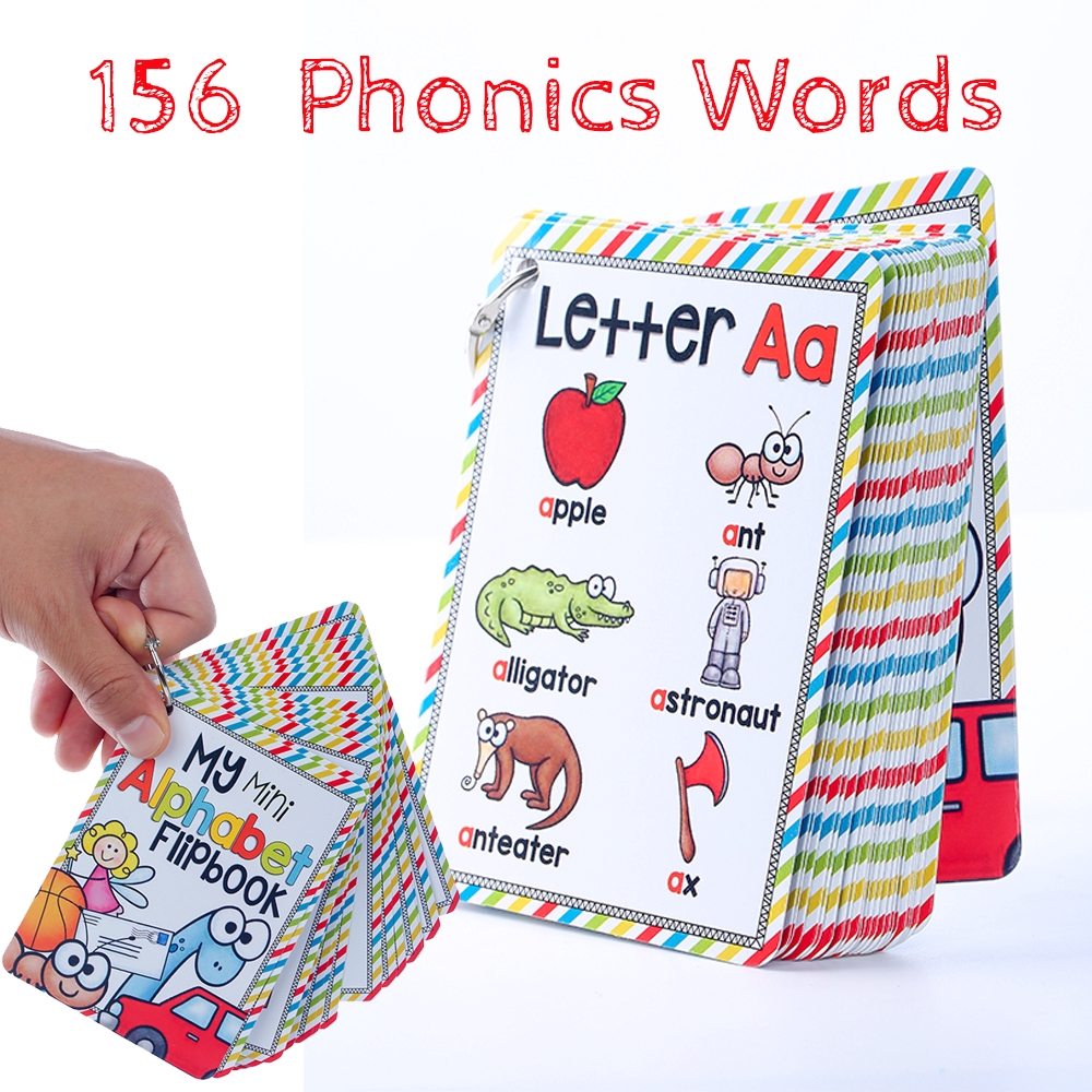 26 Letters English Phonics Cards Kids Montessori Educational ...