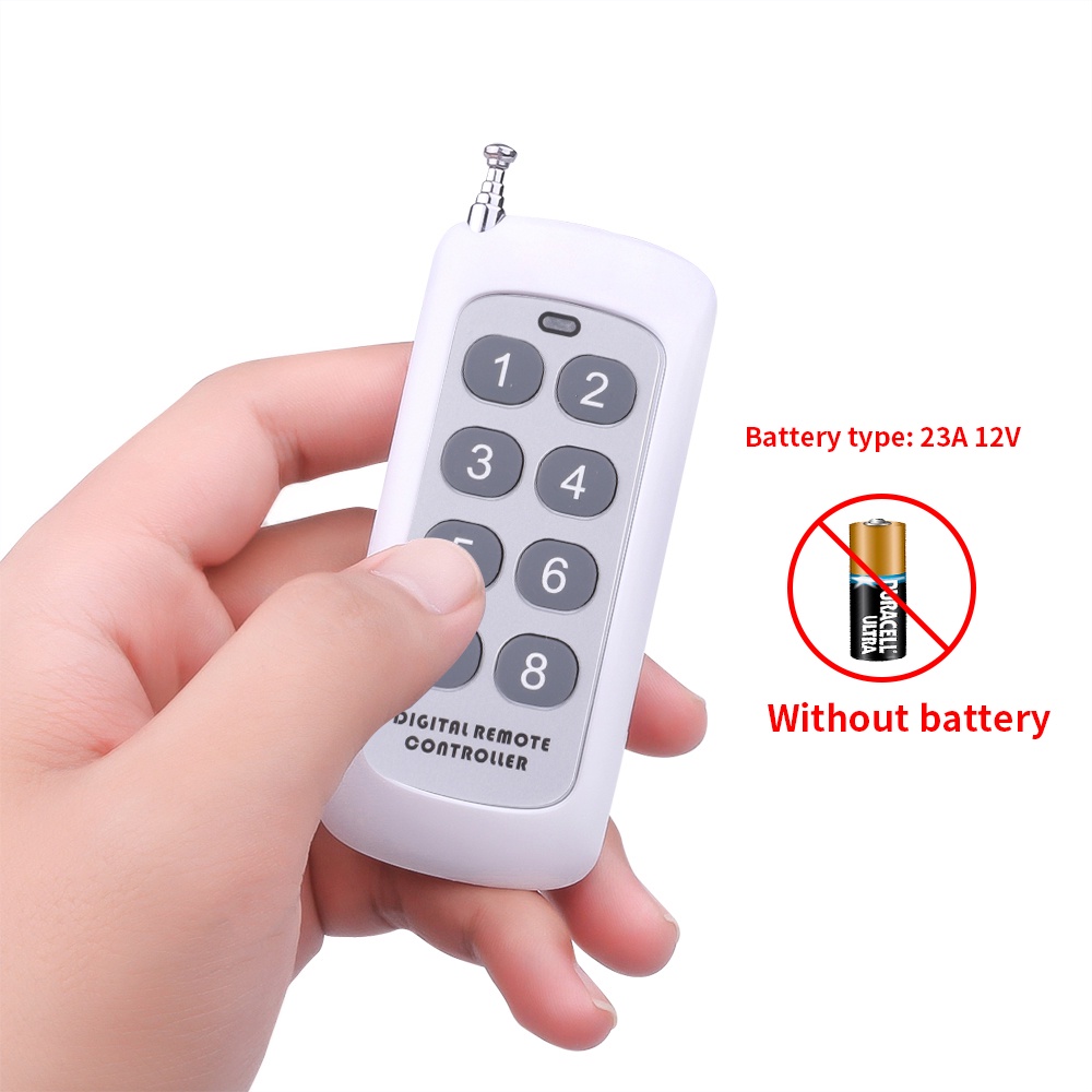 2/4/6/8 Key 433Mhz Button Wireless Remote Control Antenna 1527Mhz Learning Code RF Module 1000m ...