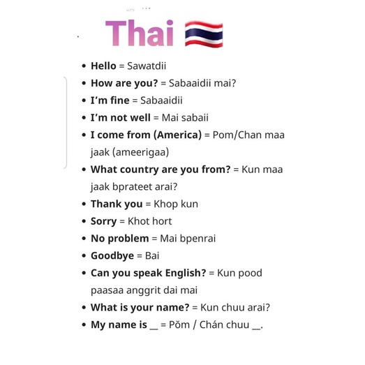 Thai language for beginners (Sawadeeka) | Shopee Malaysia