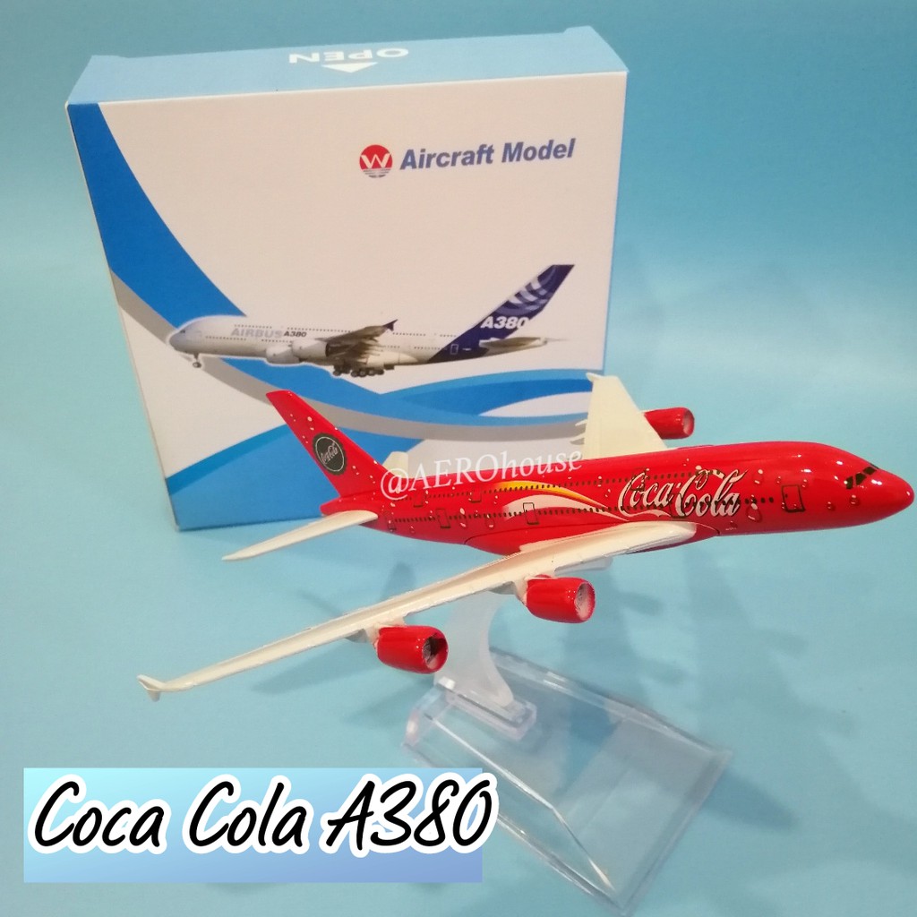 Latest Aeroplane/8 Aircraft Model-Coca Cola A380 | Shopee Malaysia