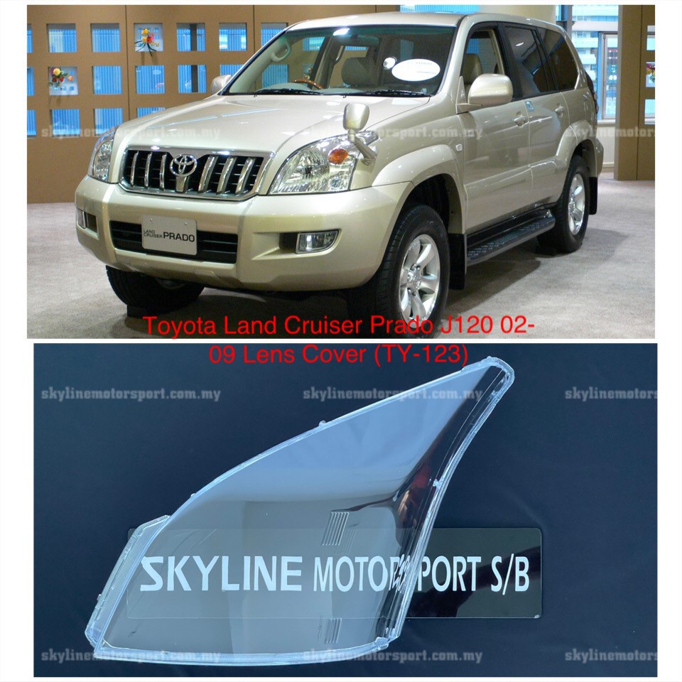 Toyota Land Cruiser Prado FJ120 Head Lamp Lens Cover 2003 2004 2005 ...
