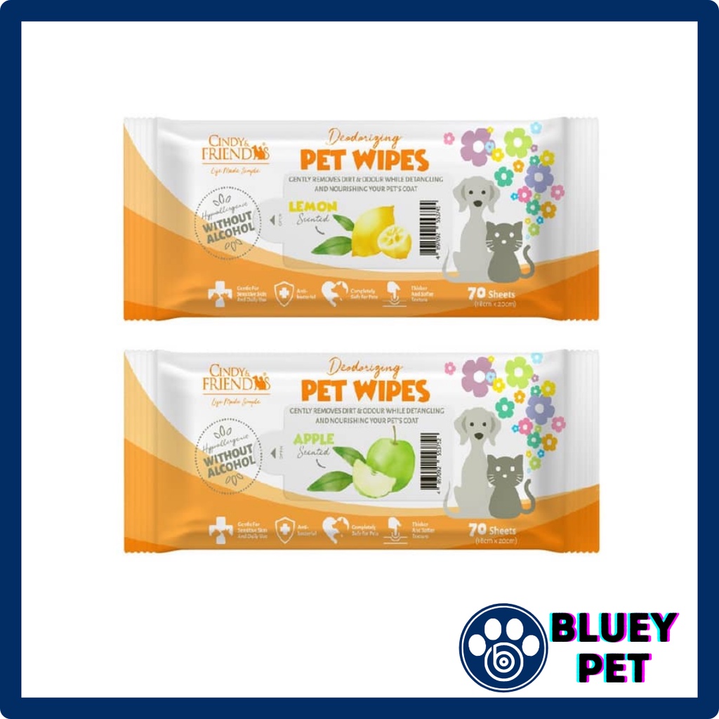 Cindy & Friends Pet Wipes / Pet Wet Tissue ( 70 Sheets ) | Shopee Malaysia