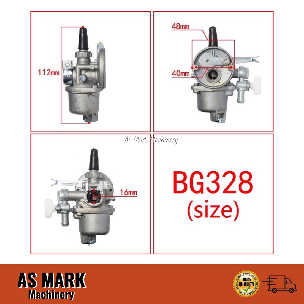 [READY STOCK]Carburetor BG328(New) PRO 338 ECO348 Brush Cutter Mesin ...
