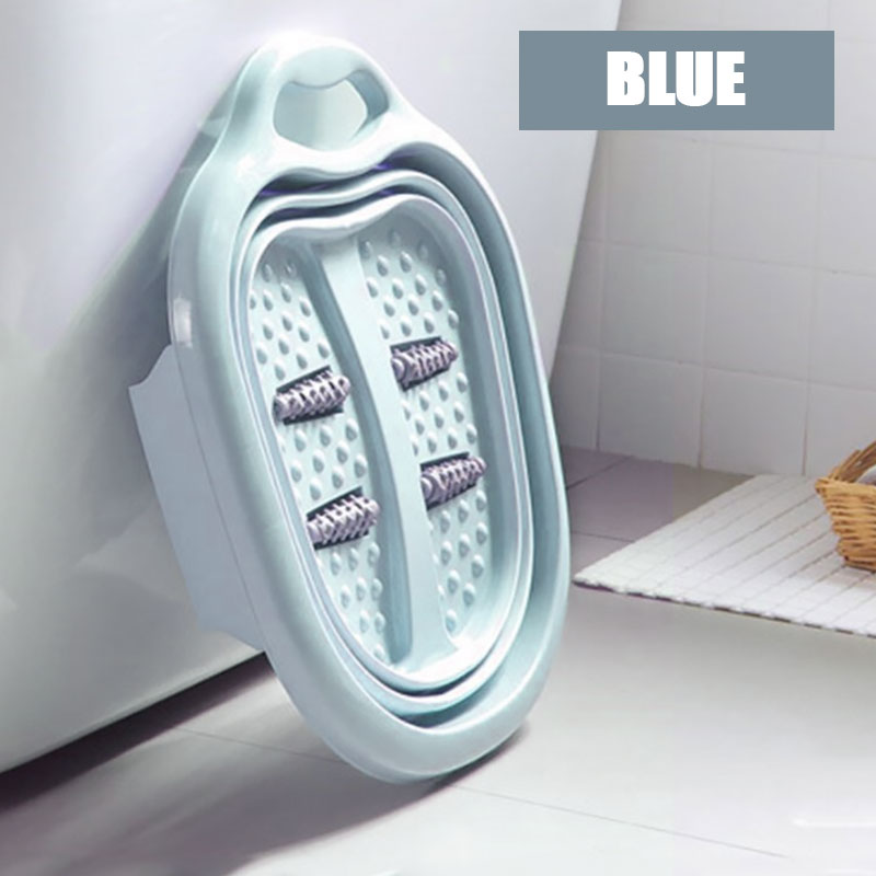 𝐅𝐑𝐄𝐄 𝐌𝐀𝐒𝐒𝐀𝐆𝐄 𝐑𝐎𝐋𝐋𝐄𝐑 Foot Bath Bucket Foldable Hot Water Feet Wash Soak ...
