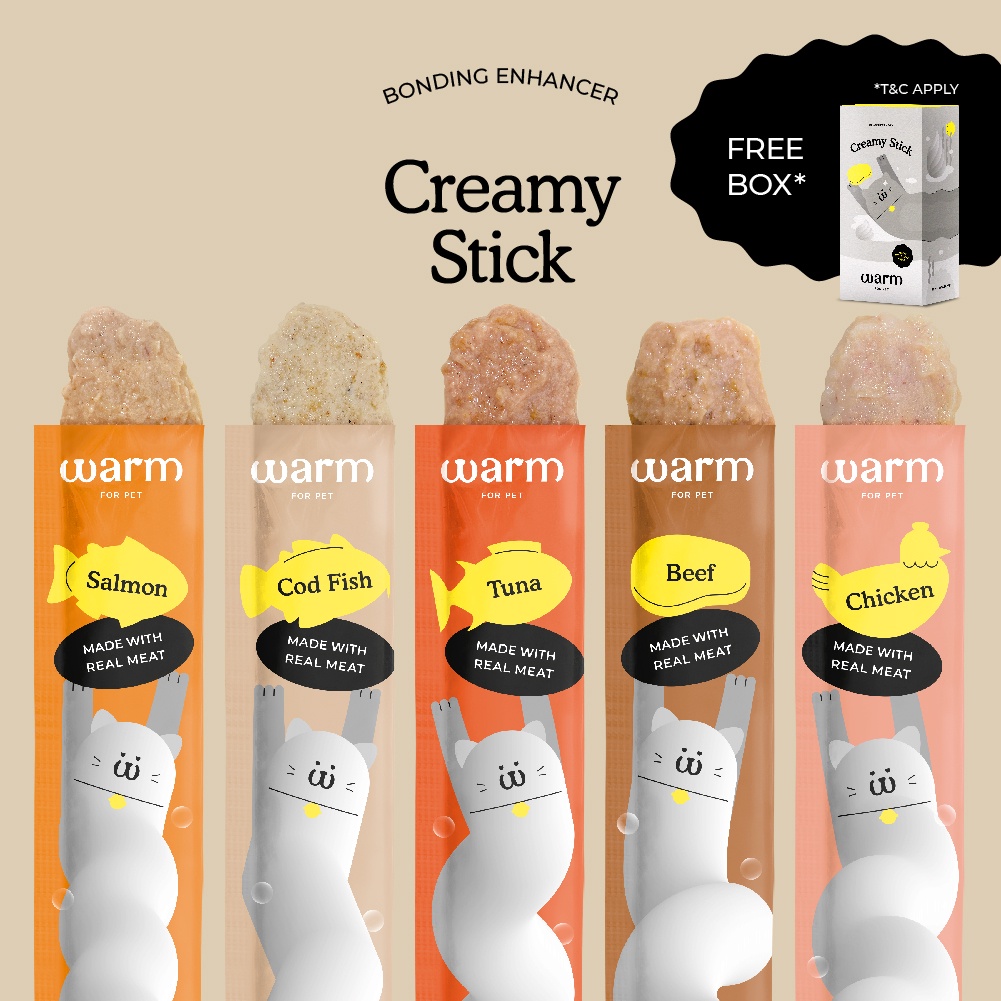 WARM For Pet Creamy Stick (16g) Cat Food Wet Treat Premium (Cat Sticks ...