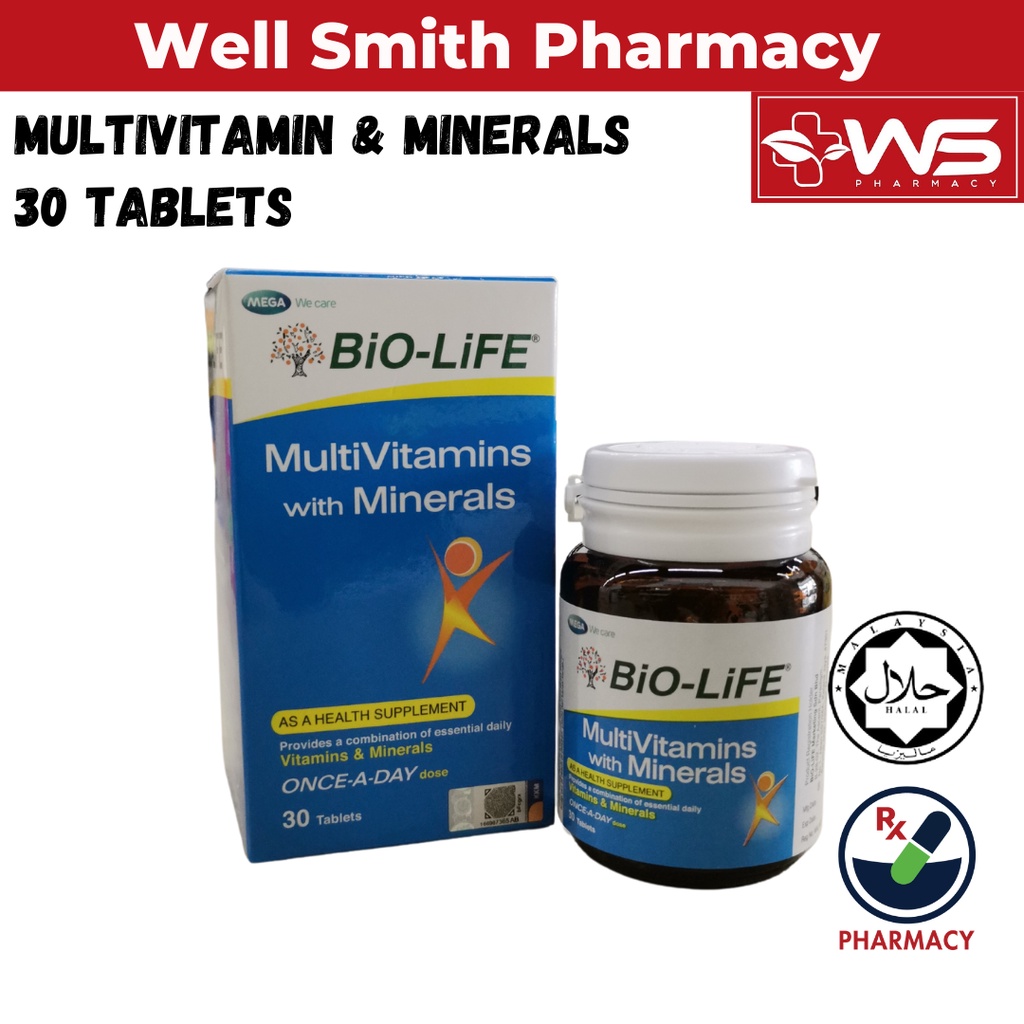 Bio-Life MultiVitamins with Minerals 30 tablets [READY STOCK] | Shopee ...
