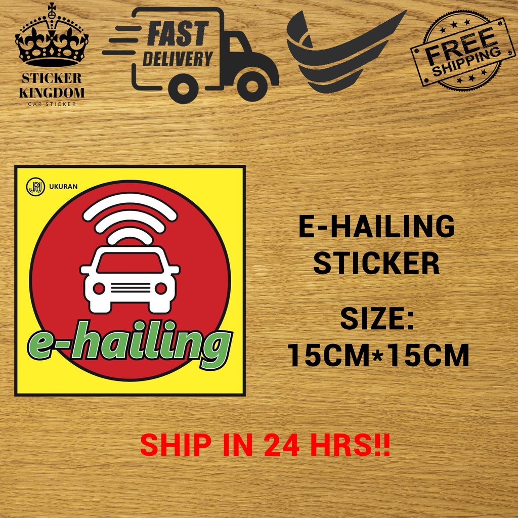 E-hailing sticker e haling sticker e-hailing sticker kereta 15cm * 15cm ...