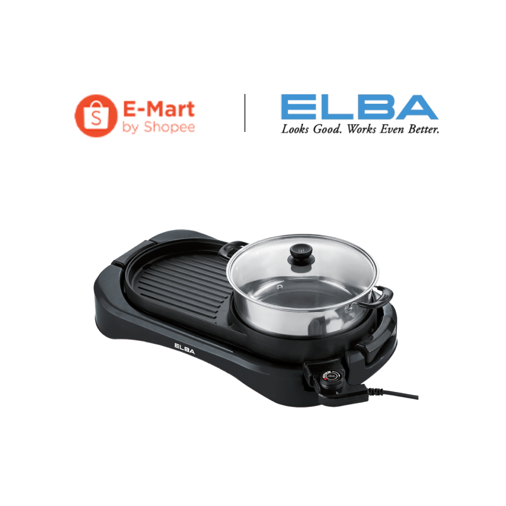 ELBA 2-in-1 Hot Pot and BBQ Griller EGL-K3051(BK) | Grill Plate and ...