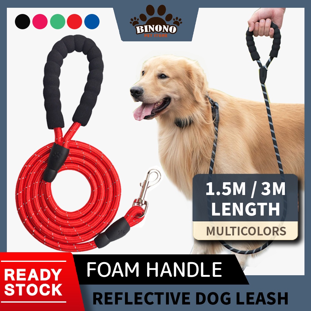 Strong Dog Leash with Comfortable Padded Handle and Highly Reflective ...