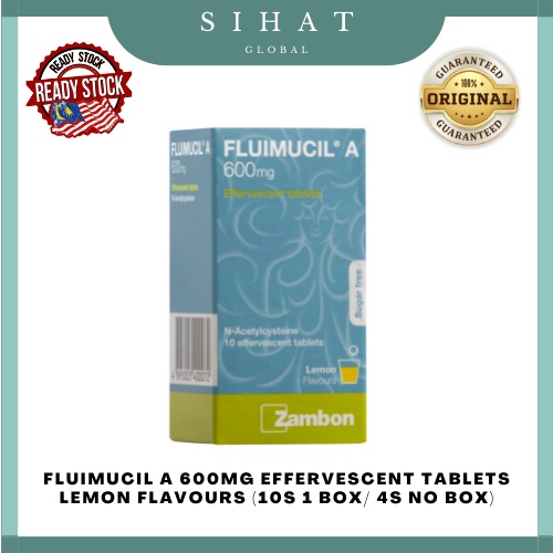 Fluimucil A 600mg Effervescent Tab (4s/10s) EXP5/23 | Shopee Malaysia