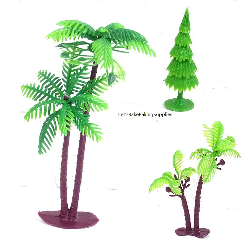 Coconut tree cake decoration plant decor tree cake topper pine tree ...