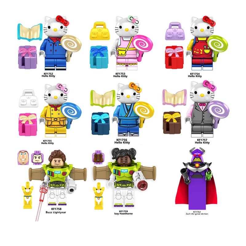 Hello Kitty Minifigures Zach Lightyear Building Blocks Toys | Shopee ...