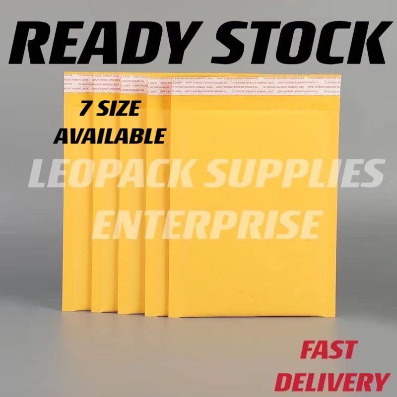 YELLOW KRAFT PAPER BUBBLE WRAP ENVELOPE（9 Sizes） | Shopee Malaysia
