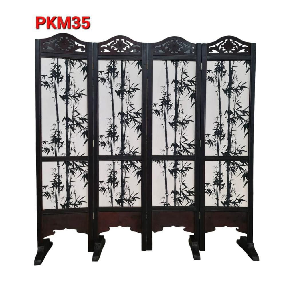 PEMBAHAGI RUANG KAYU / PARTITION KAYU ORIGNAL / WOODEN SCREEN DIVIDER ...
