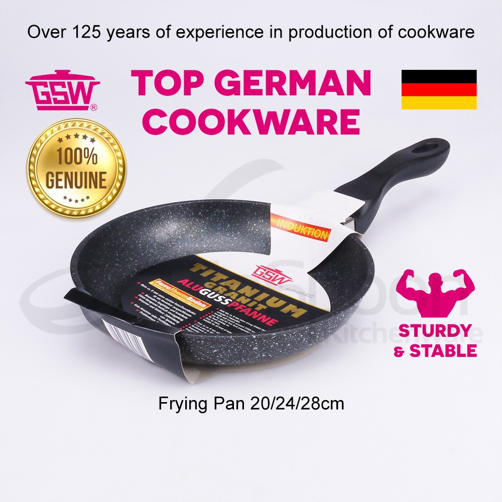GSW Germany Titanium Granite Non Stick Frying Pan Induction Cooking Pan ...