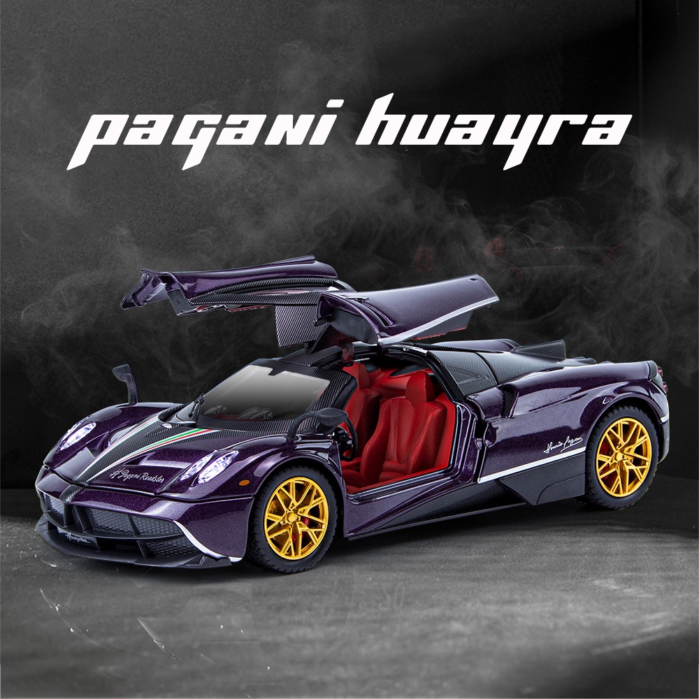 【RUM】1:24 Scale Pagani Huayra Alloy Car Model Light & Sound Effect ...