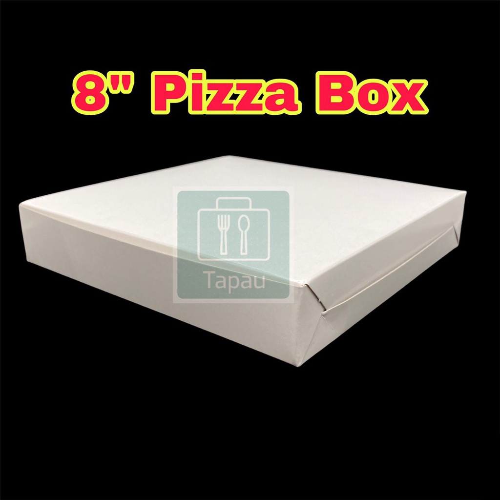 TAPAU - (100pcs±) PIZZA BOX 8" x 8" X 1.5" Food Box / Cake Box ...