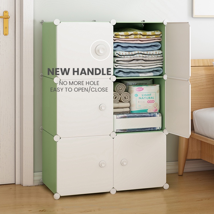 Ready Stock~ SweetHome Green Cabinet 6 Cube Cubes Almari Black Stripes ...