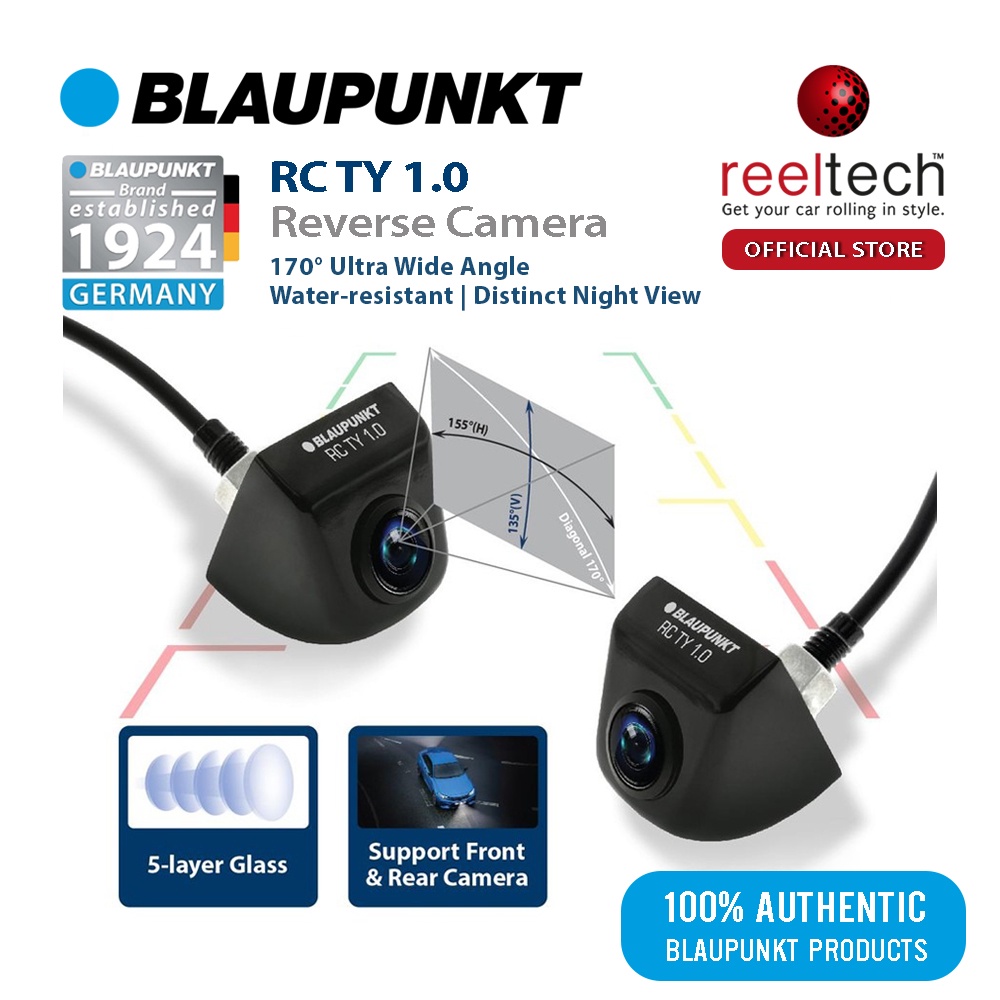 Blaupunkt RC TY 1.0 Car Reverse Camera | 170° Ultra Wide Angle Night ...