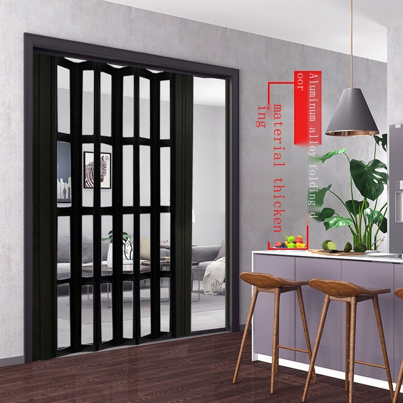 Folding Door Aluminum Alloy Invisible Kitchen Sliding Door Partition Of ...
