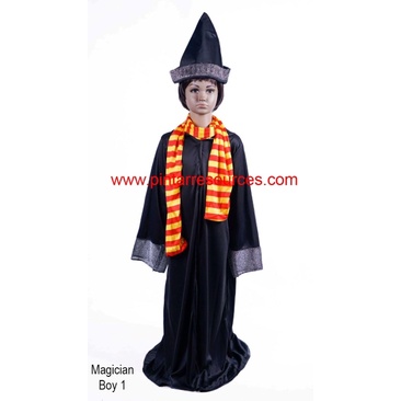 READY STOCK Cosplay Kids Children Magician Boy Wizard Costume Story ...