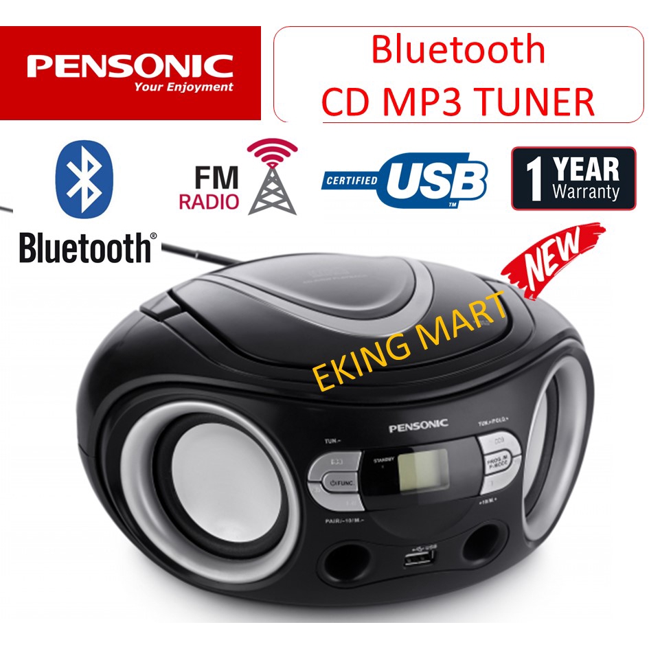Pensonic Bluetooth CD MP3 Radio Tuner Compo Speaker PCD-8102BT With USB ...