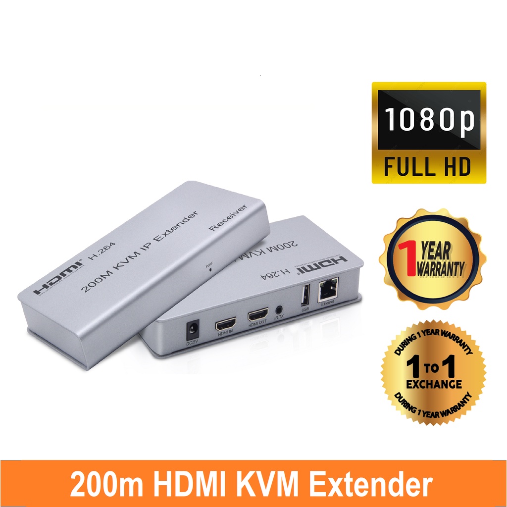 200m HDMI KVM USB extender over IP | Shopee Malaysia