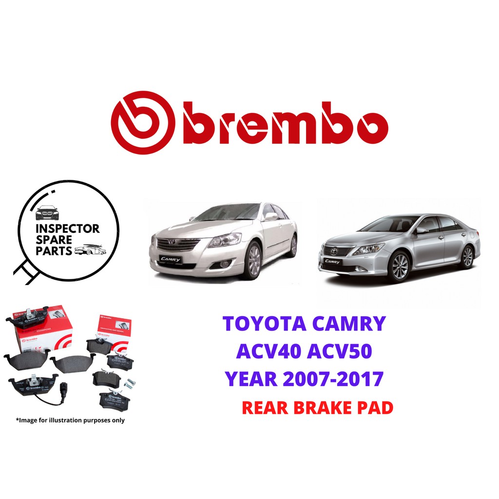 (NAO CERAMIC) 100% BREMBO TOYOTA CAMRY YEAR 2007-2017 ACV40 ACV50 ASV50 ...