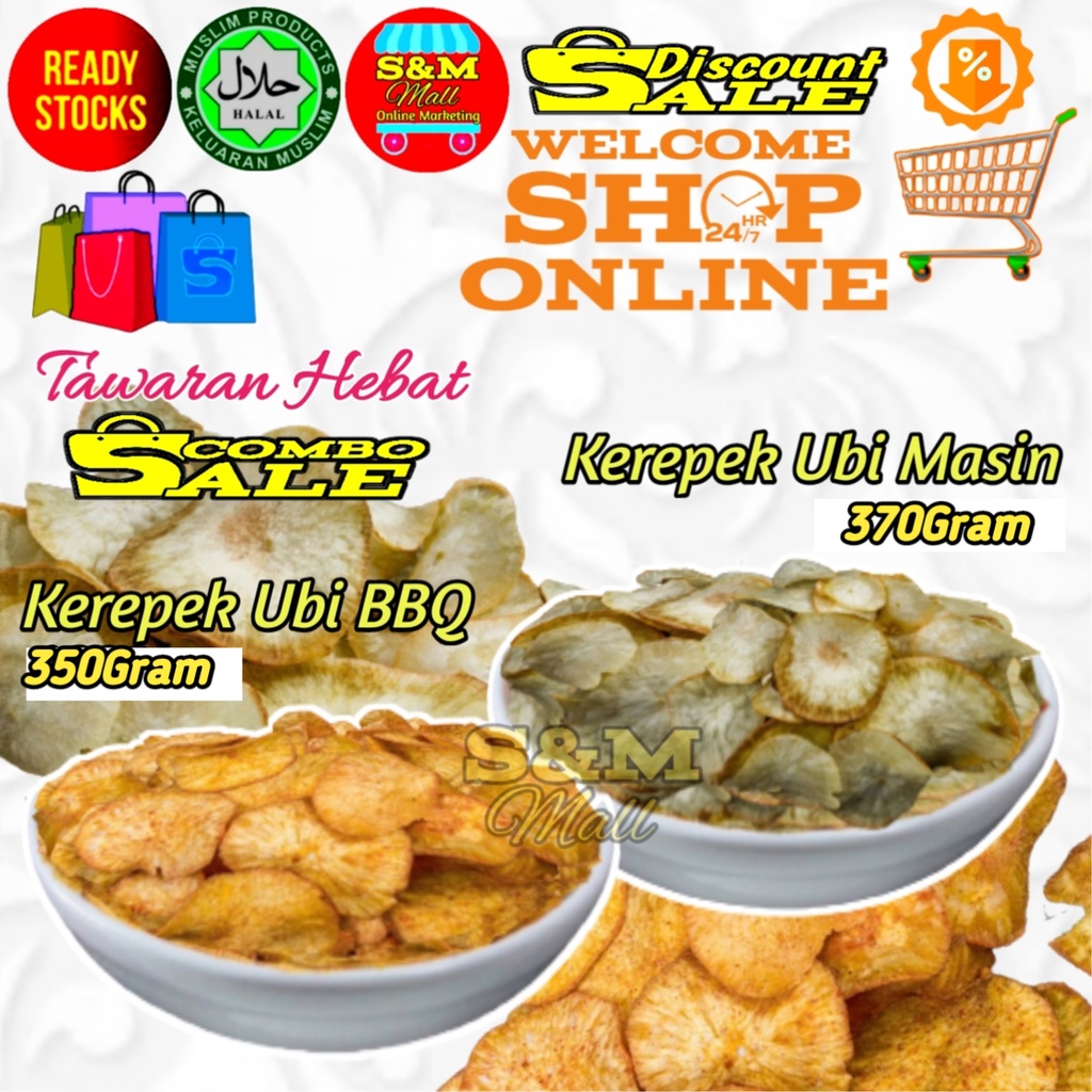(Ready Stock) Kombo Stock, Kerepek Ubi Masin/Original & Ubi BBQ ...