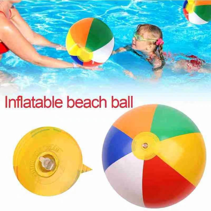 3 Sizes Big Colourful Inflatable Beach Ball For Kids Baby Toys Bola ...