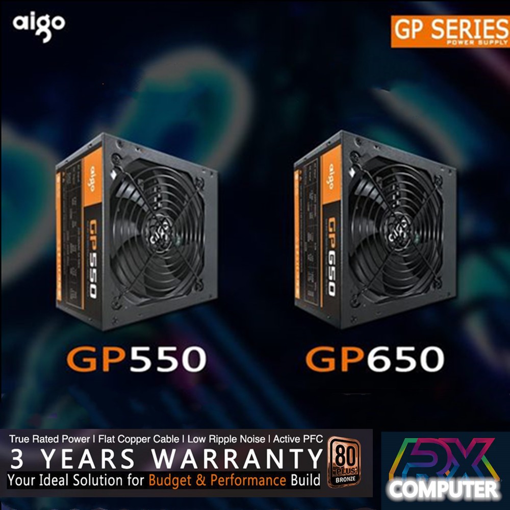 AIGO GP 550W / 650W / 750W 80 PLUS BRONZE POWER SUPPLY | Shopee Malaysia