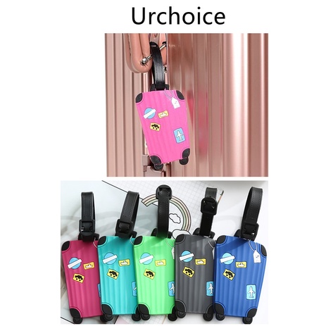 [READY STOCK] Travel Luggage Tag Plastic Multiple Colors Labels Name Address Silicone Suitcase ...