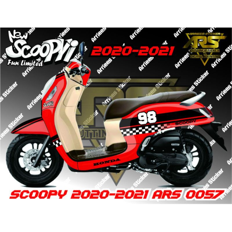 Decal SCOOPY 2020-2021 CAFE RACER - STICKER DEKAL ALL NEW SCOOPY 2021 ...
