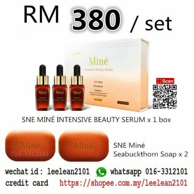 SNE 沙棘精華液 MINÉ BEAUTY SERUM & Soap Set | Shopee Malaysia