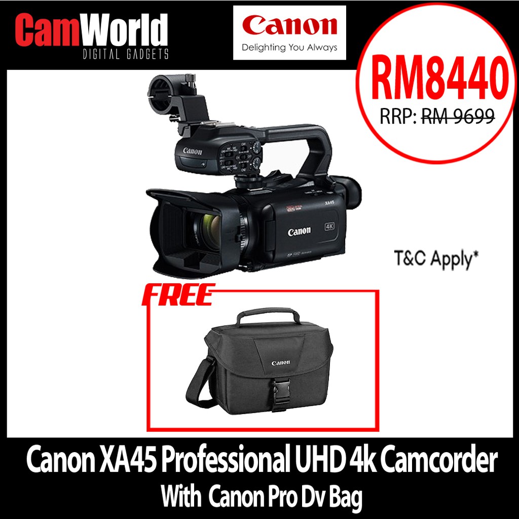 Canon XA45 Professional UHD 4k Camcorder With Canon Pro Dv Bag (Canon M ...
