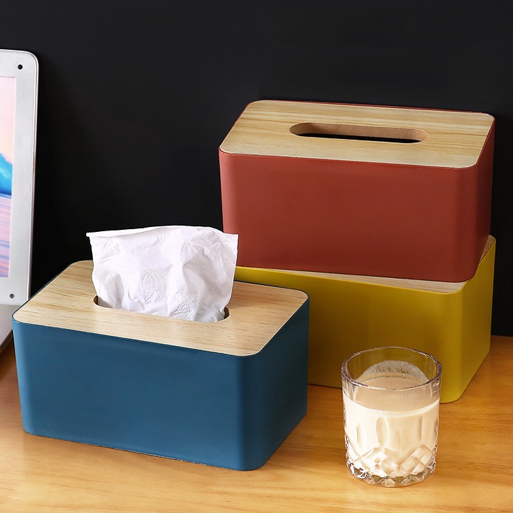 EZ102Modern Style Tissue Holder Box Wooden Tissue Box Home Tissue ...