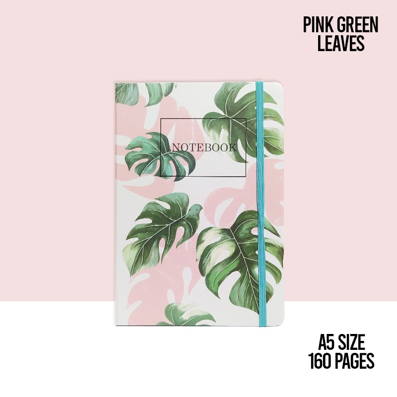 VC Art Hard Cover A5 Size Modest Writing Notebook 198 Pages / Elastic ...