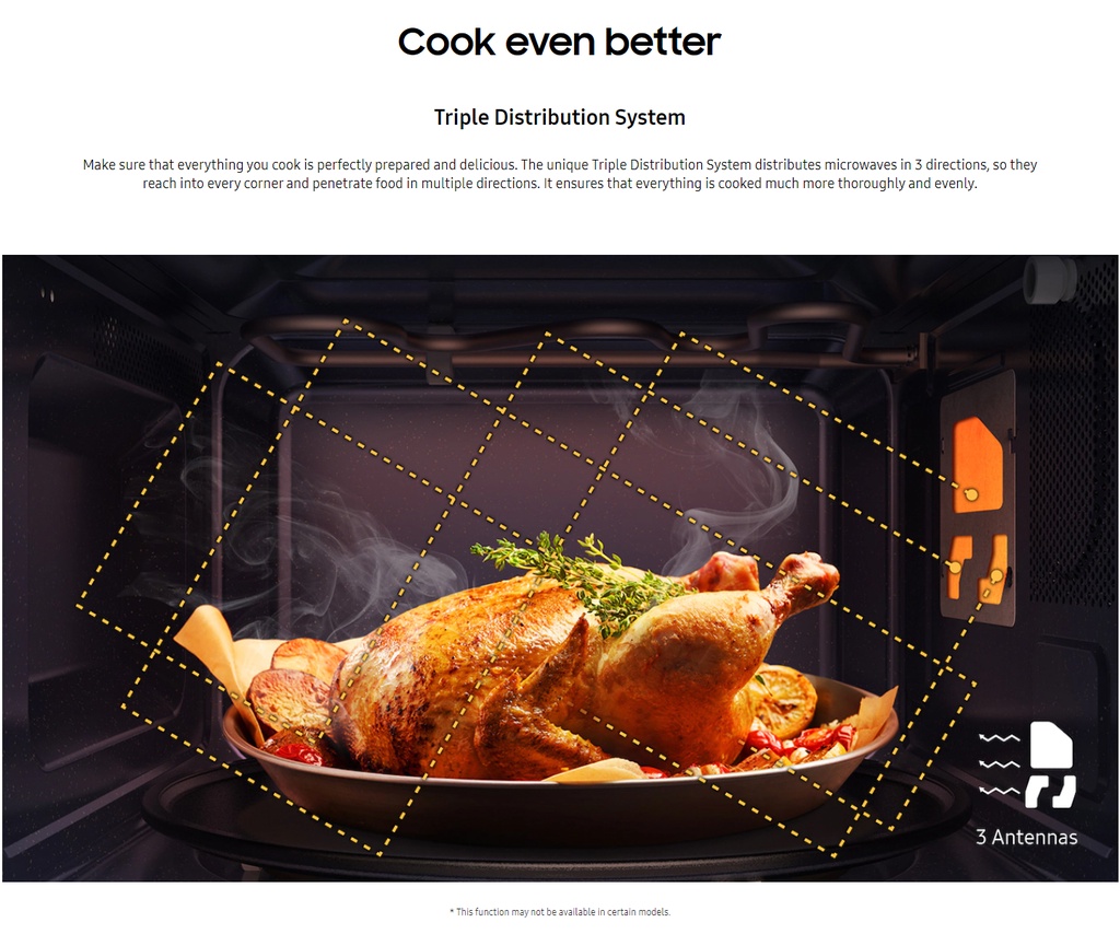 Samsung MG23T5018CK 23L Grill Microwave Oven with Healthy Grill Fry ...