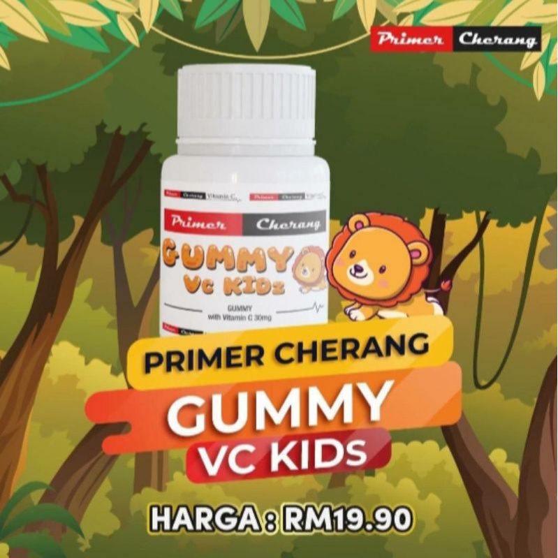 PRIMER CHERANG GUMMY VC KIDS | VIT C| PERASA BUAH-BUAHAN TROPIKA ...