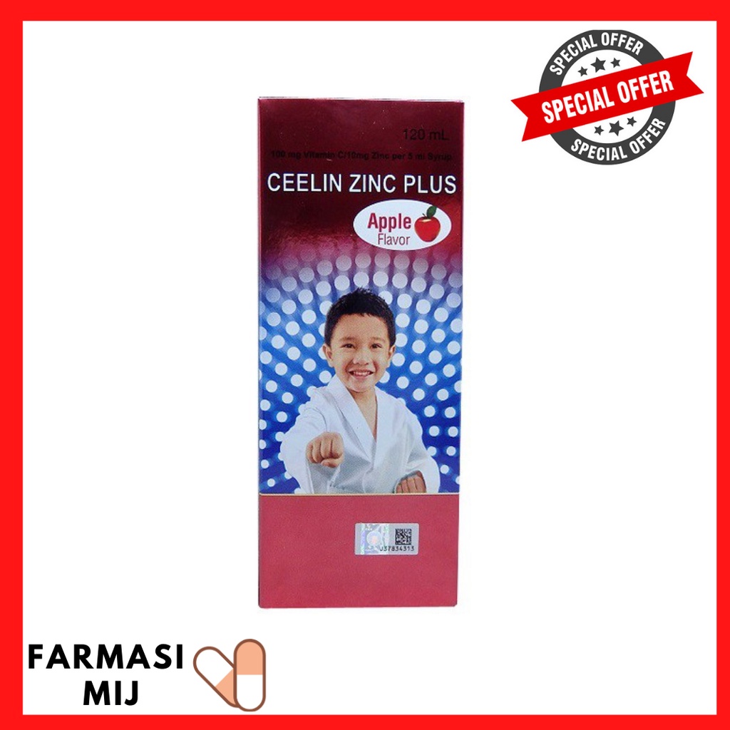 Ceelin Zinc Plus Syrup 120ml Apple Flavour (EXP 01/2024) | Shopee Malaysia