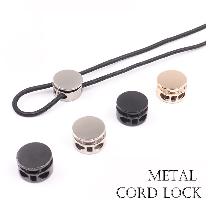 Metal Spring Toggles String Cord Paracord Flat Round Stopper Double 2 ...