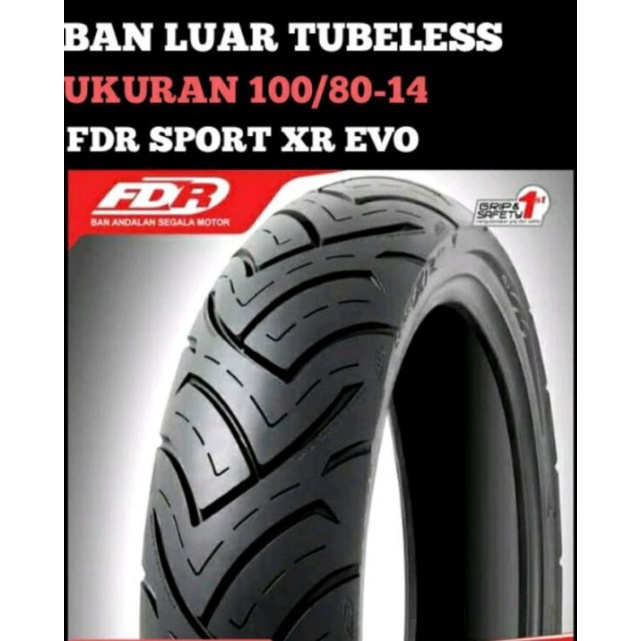 100/80 14 XR EVO 100% ORIGINAL FDR OUTER TIRE FDR 100/80-14 SPORT ...