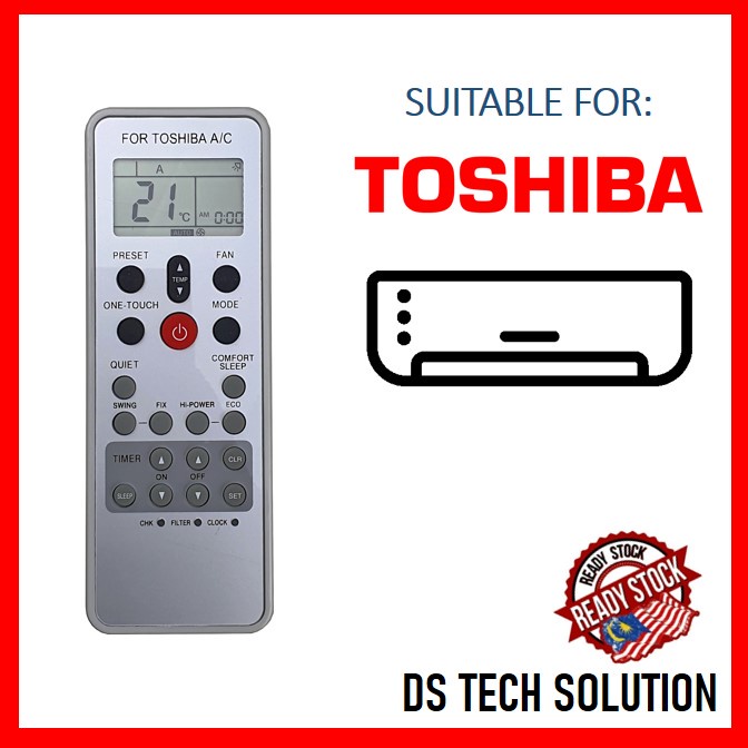TOSHIBA AIRCOND REMOTE CONTROL [M'SIA STOCK] AIR COND AIR CONDITIONER ...