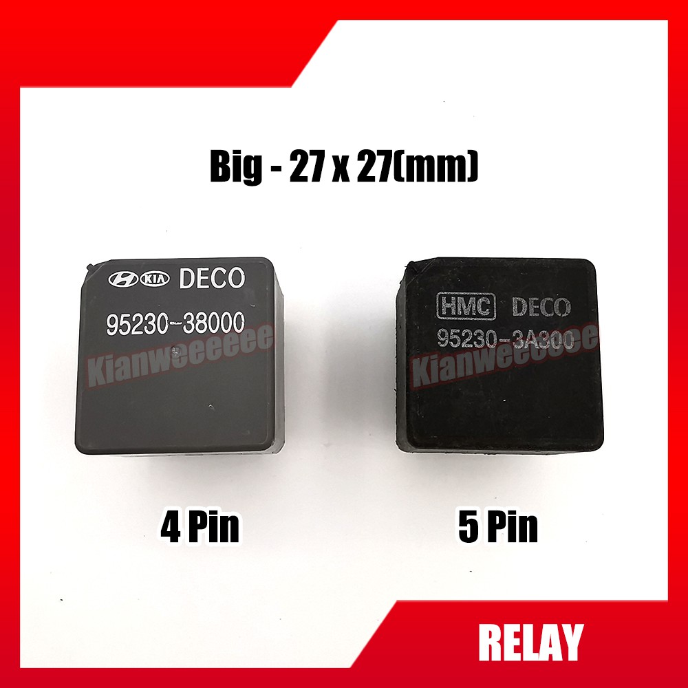Proton Persona Gen2 Deco Omron Kia Hyundai HMC Micro Relay (BIG) 12V (4 ...