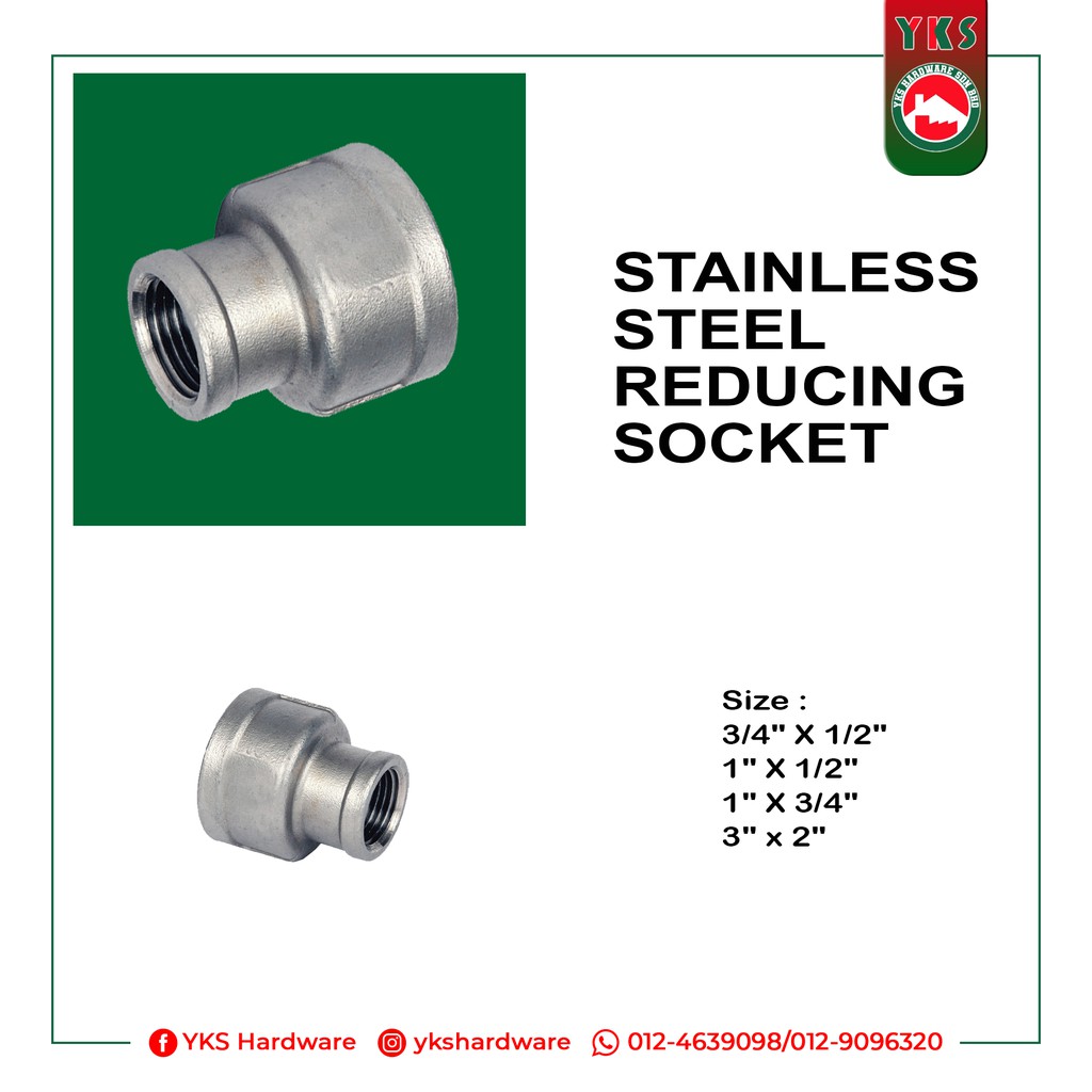 Stainless Steel Reducing Socket - Pipe & Fittings System | Shopee Malaysia