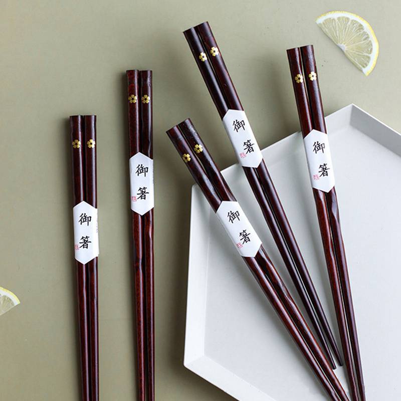 Japan-style solid wood cherry blossom chopsticks use high-grade wooden ...
