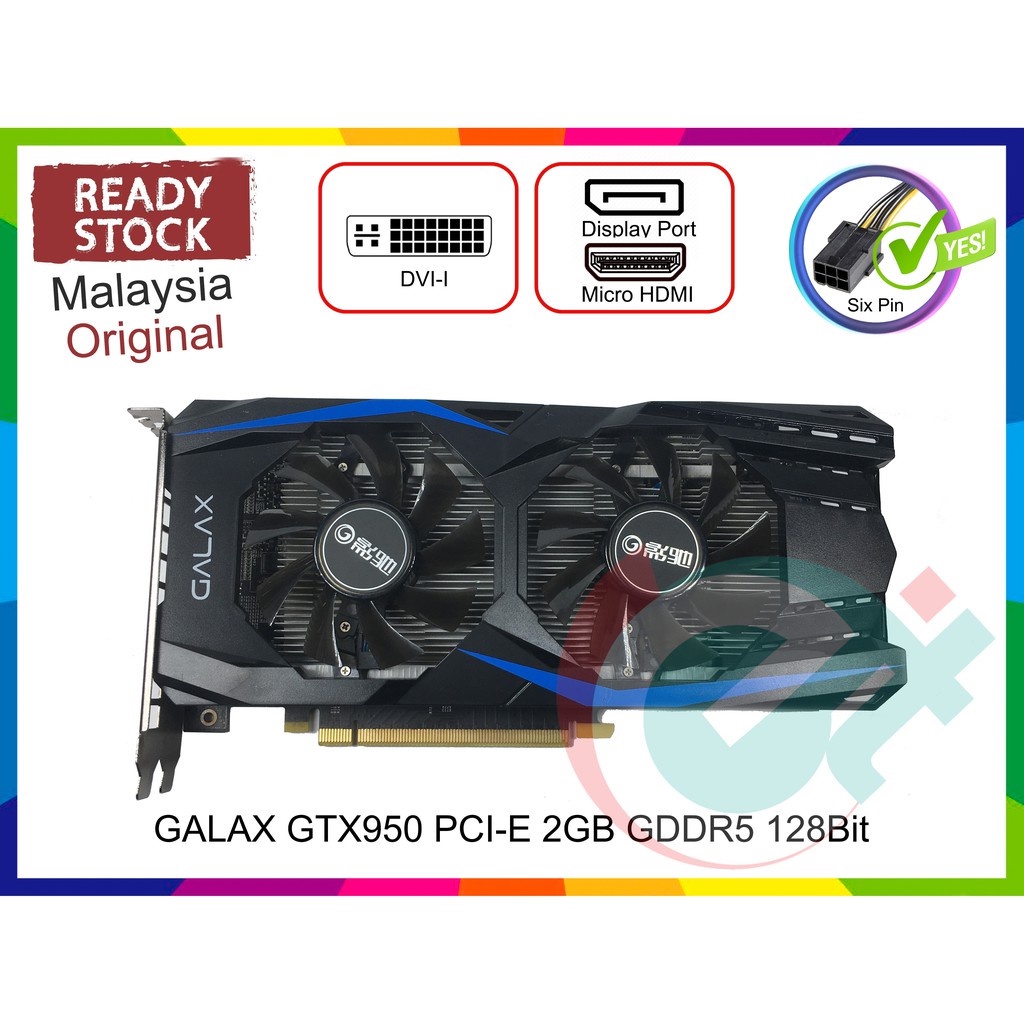 ASUS GTX750TI 2GB DDR5 128bit W/HDMI/DVI-I VGA Graphic Display Card GTX 750 TI 750TI | Shopee ...